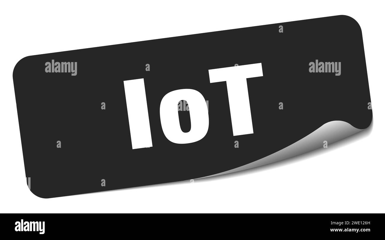 iot sticker. iot rectangular label isolated on white background Stock ...