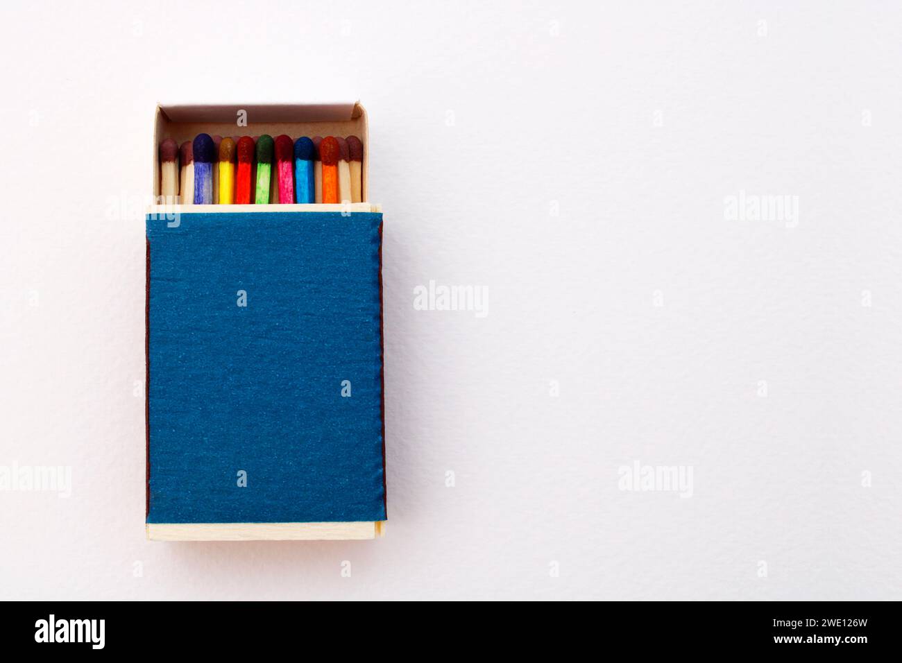 Colorful matches inside their box Stock Photo - Alamy