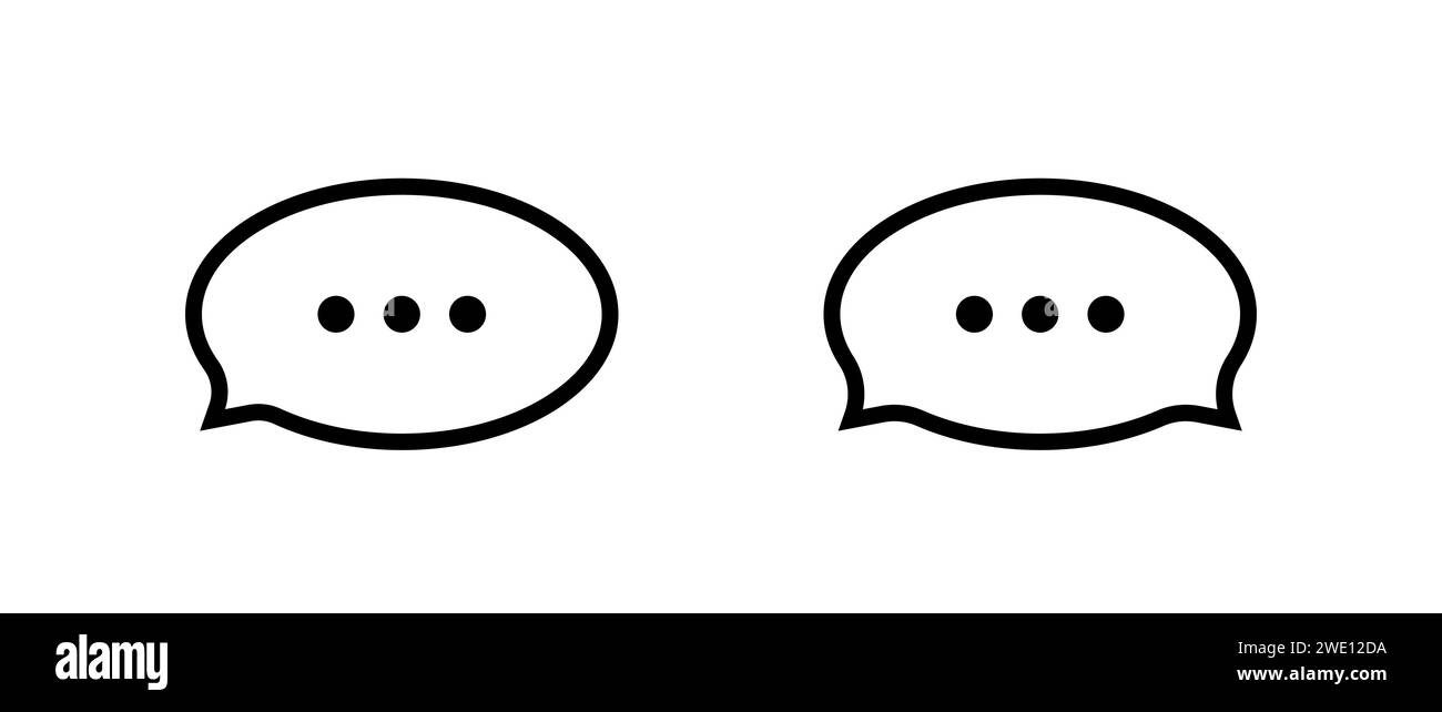 Chat bubble icon. Talk symbols. Chat signs in flat Stock Vector Image ...