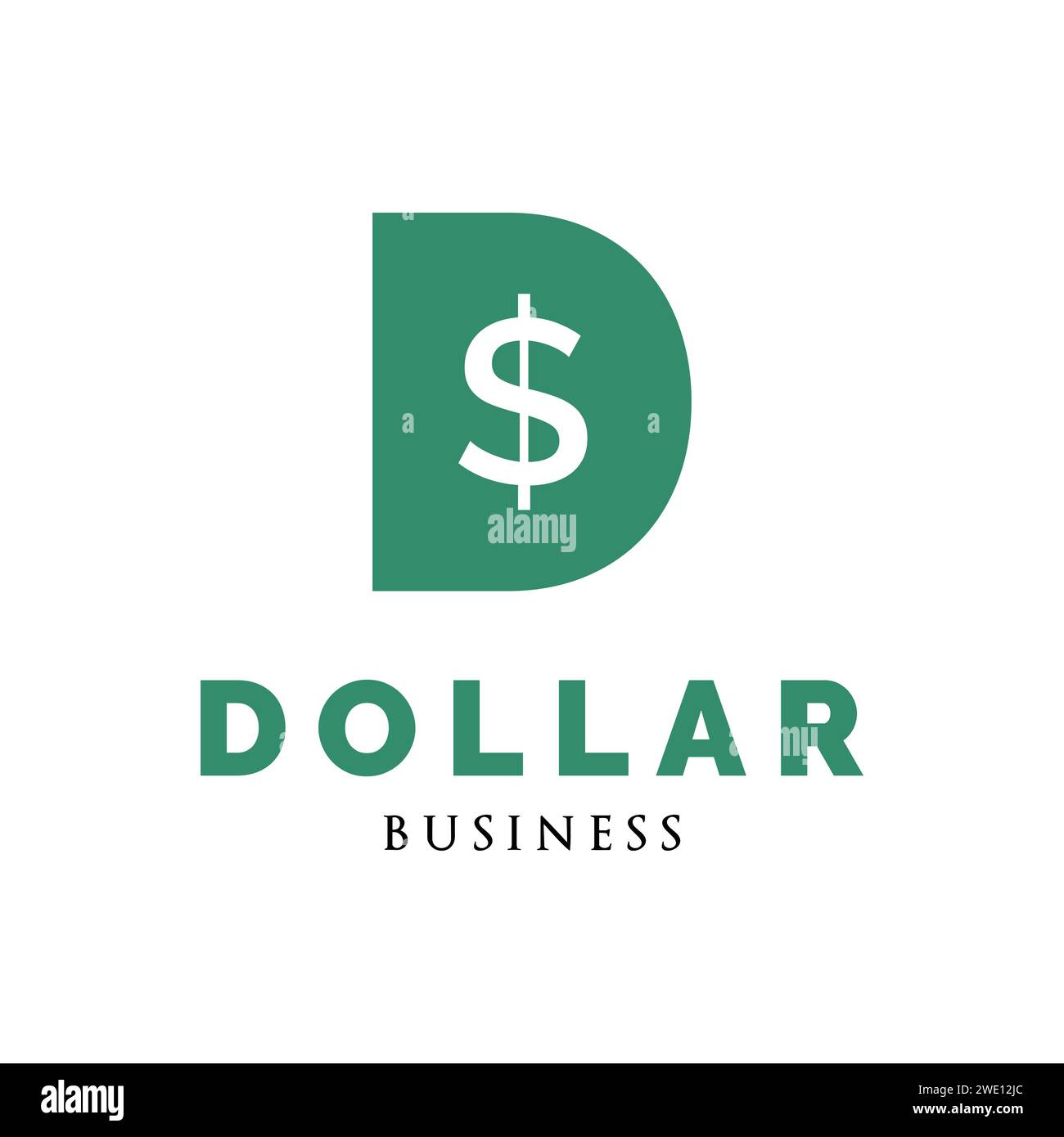 Initial Letter D Dollar Icon Logo Design Template Stock Vector Image ...