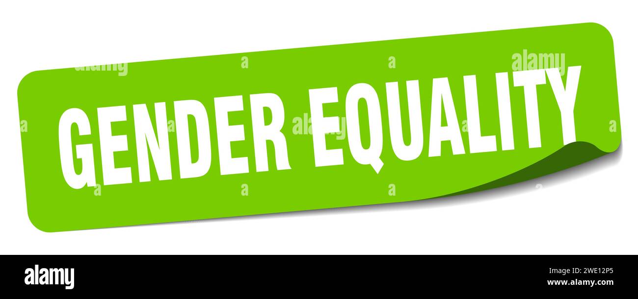 gender equality sticker. gender equality rectangular label isolated on ...