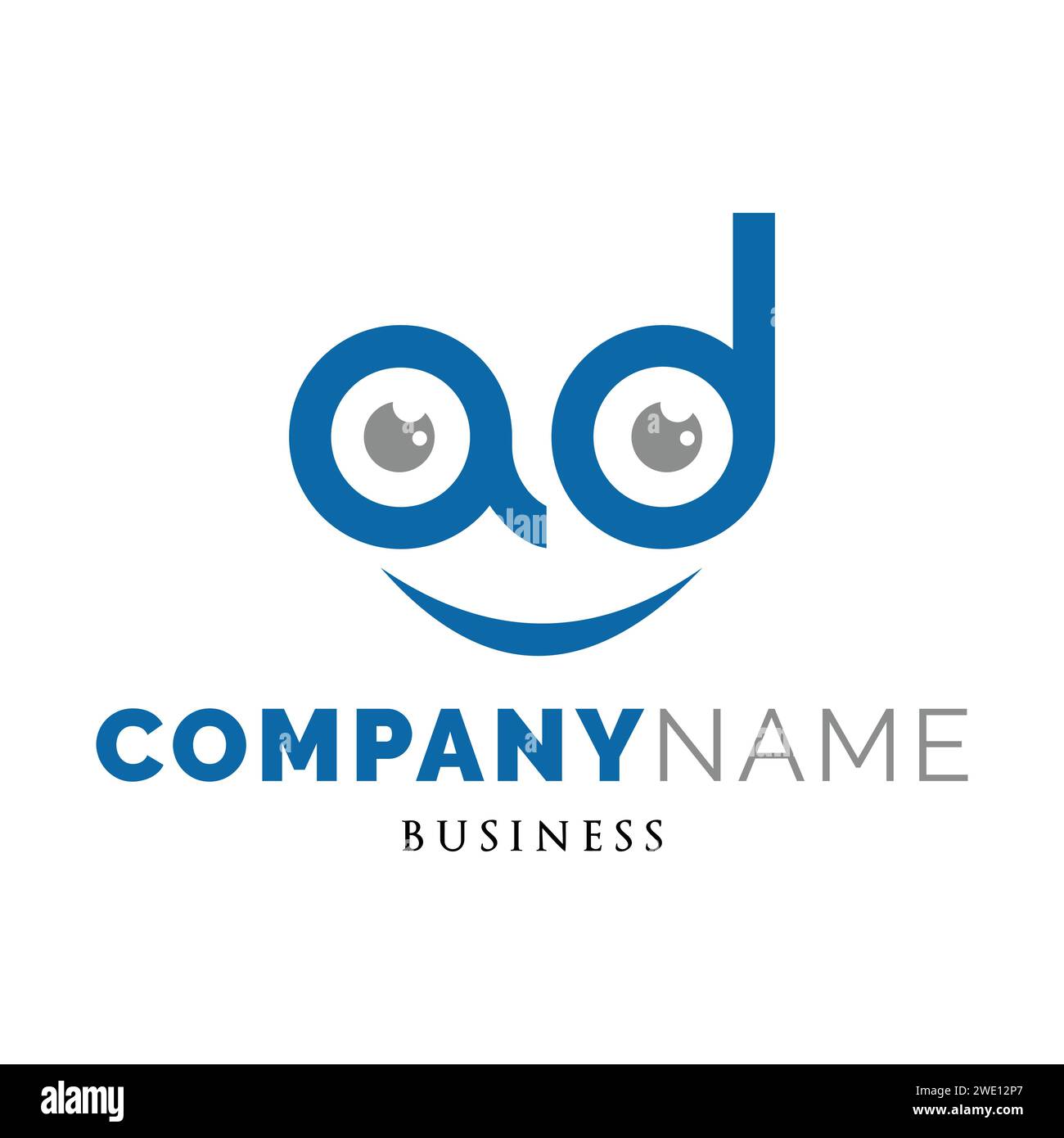 Initial Letter AD People Icon Logo Design Template Stock Vector Image ...