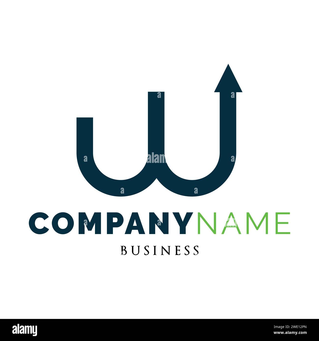 Letter w arrow logo Cut Out Stock Images & Pictures - Alamy