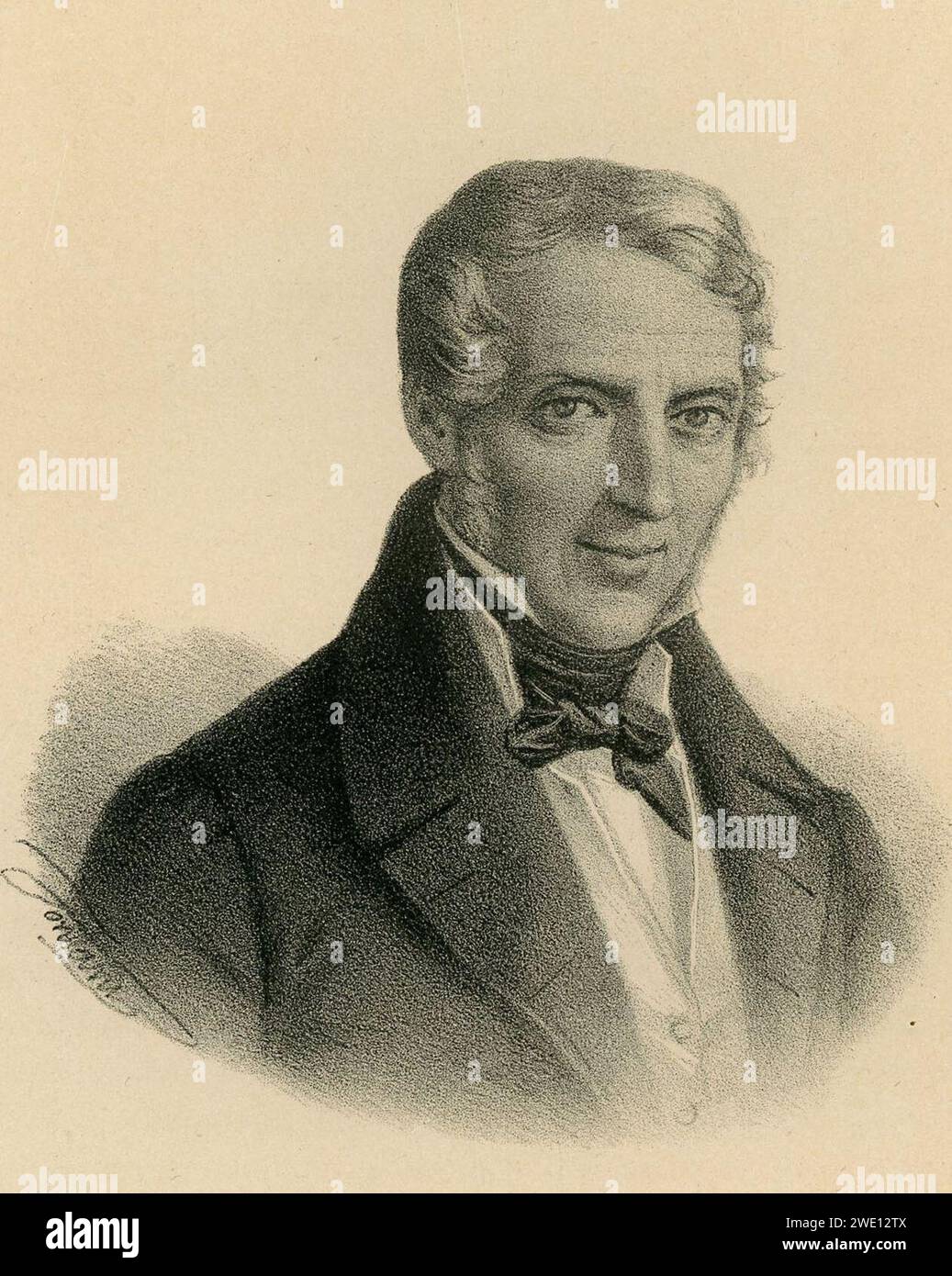 Alessandro Manzoni litografia Stock Photo - Alamy