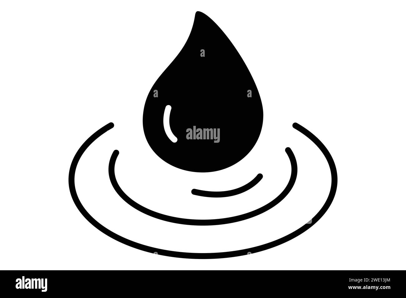 Droplet icon. icon related to hydration and skincare. solid icon style ...