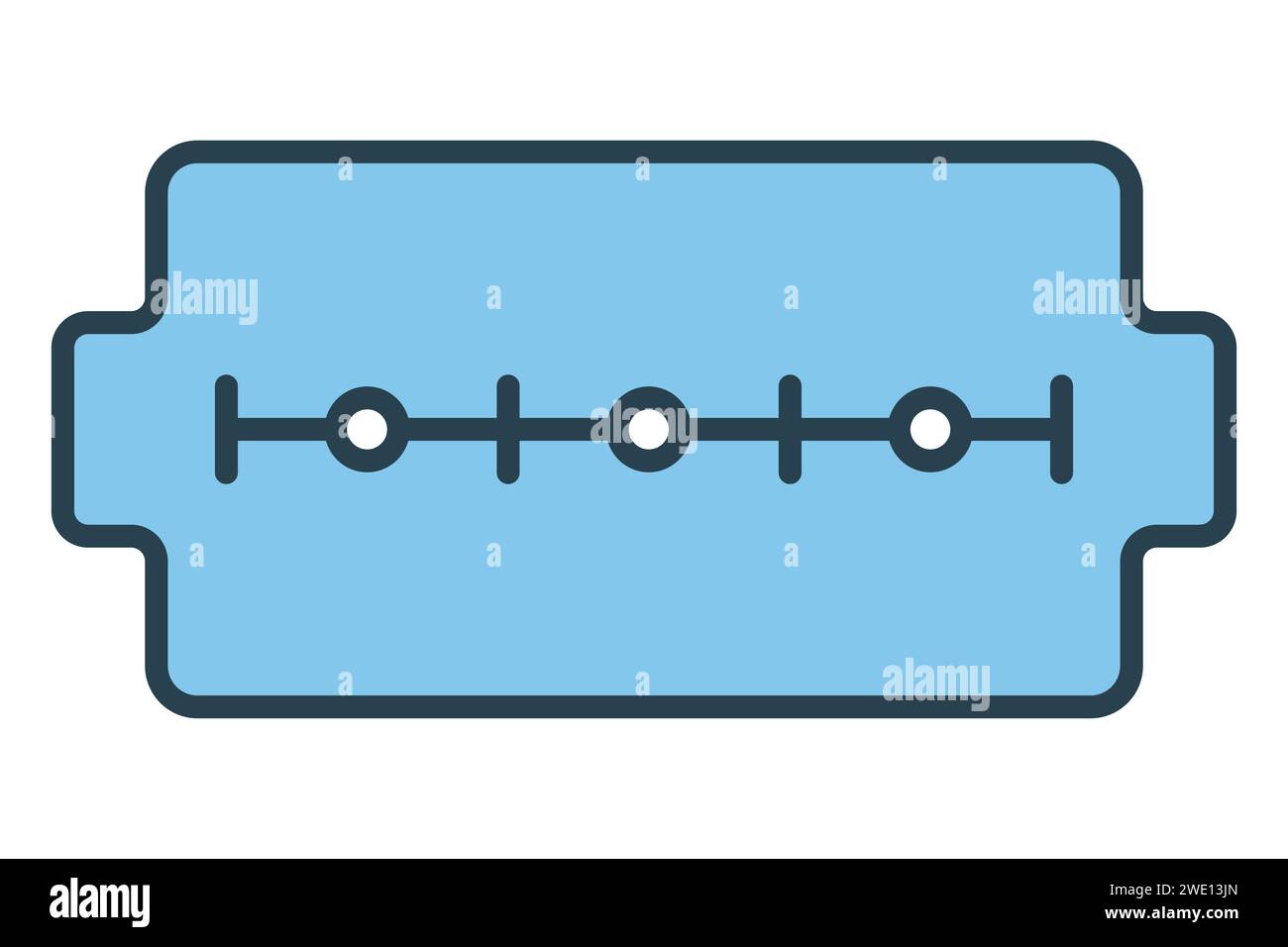 Razor blade icon. icon related to shaving and grooming. flat line icon ...