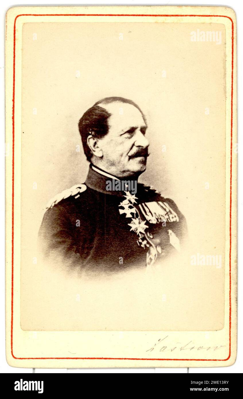 Alexander Friedrich Adolf Heinrich von Zastrow, c. 1865-1875 Stock ...