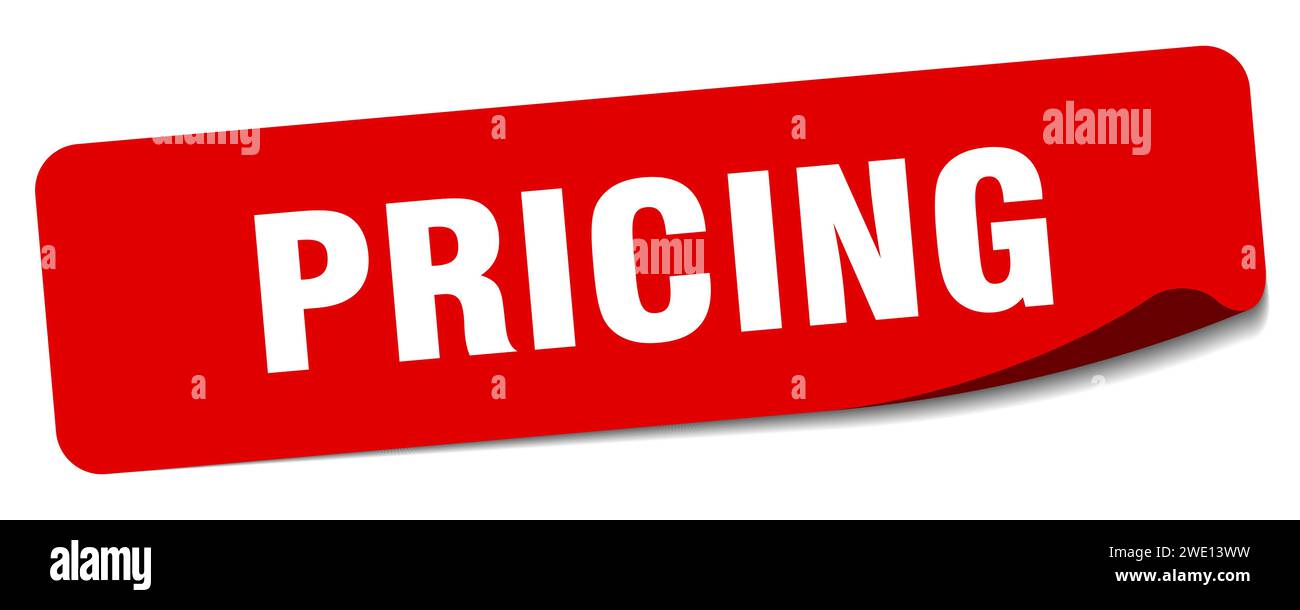pricing sticker. pricing rectangular label isolated on white background ...