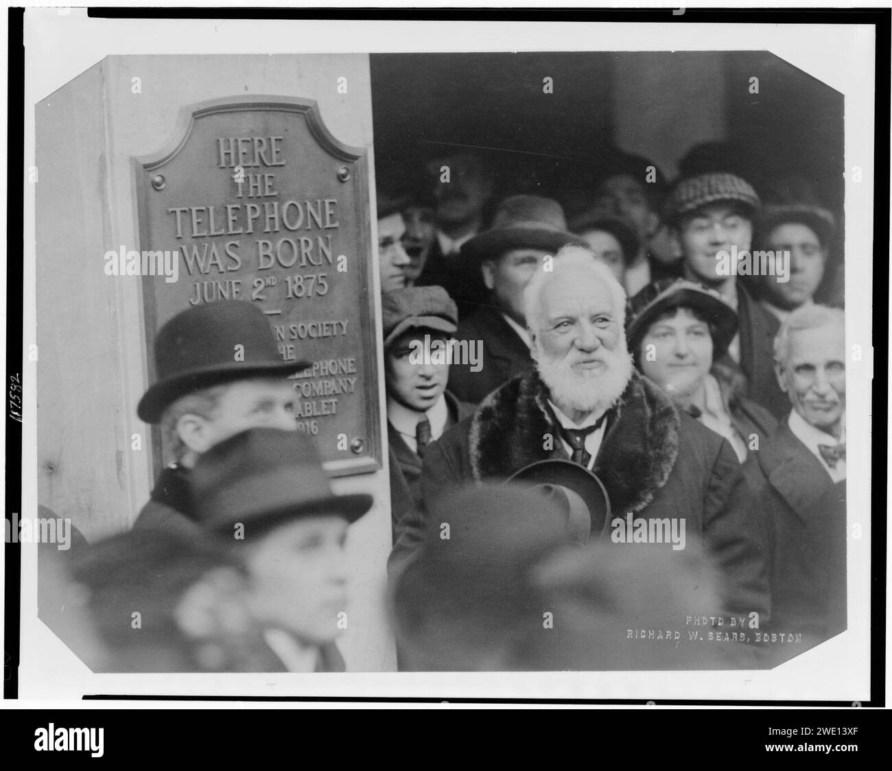Alexander Graham Bell at the unveiling of a plaque commemorating the ...