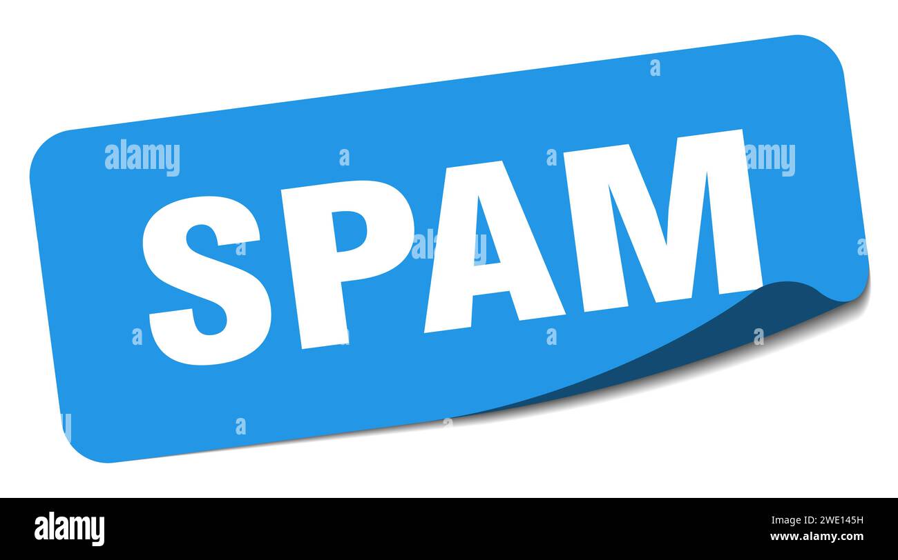 spam sticker. spam rectangular label isolated on white background Stock ...