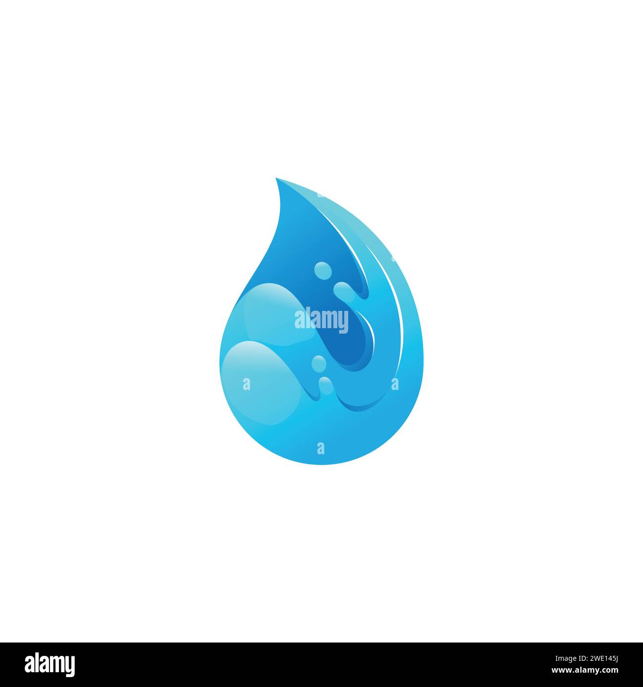 Droplet splash style isolated on white background. Vector illustration ...