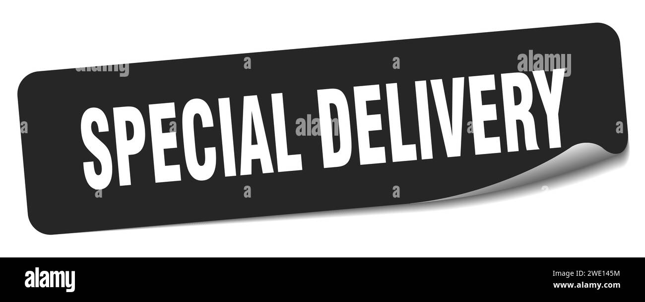 special delivery sticker. special delivery rectangular label isolated ...