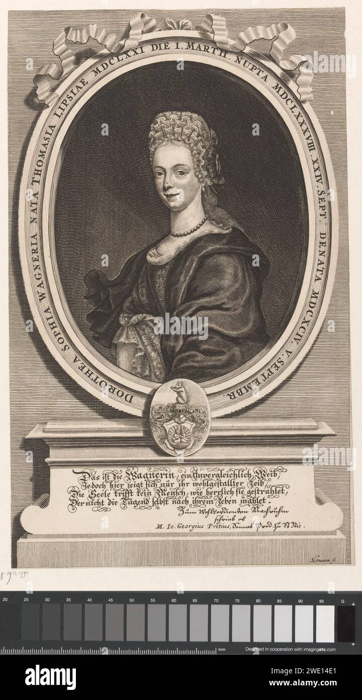 PortraT van Dorothea Sophia Wagner, Georg Daniel Heumann, 1701 - 1759 ...