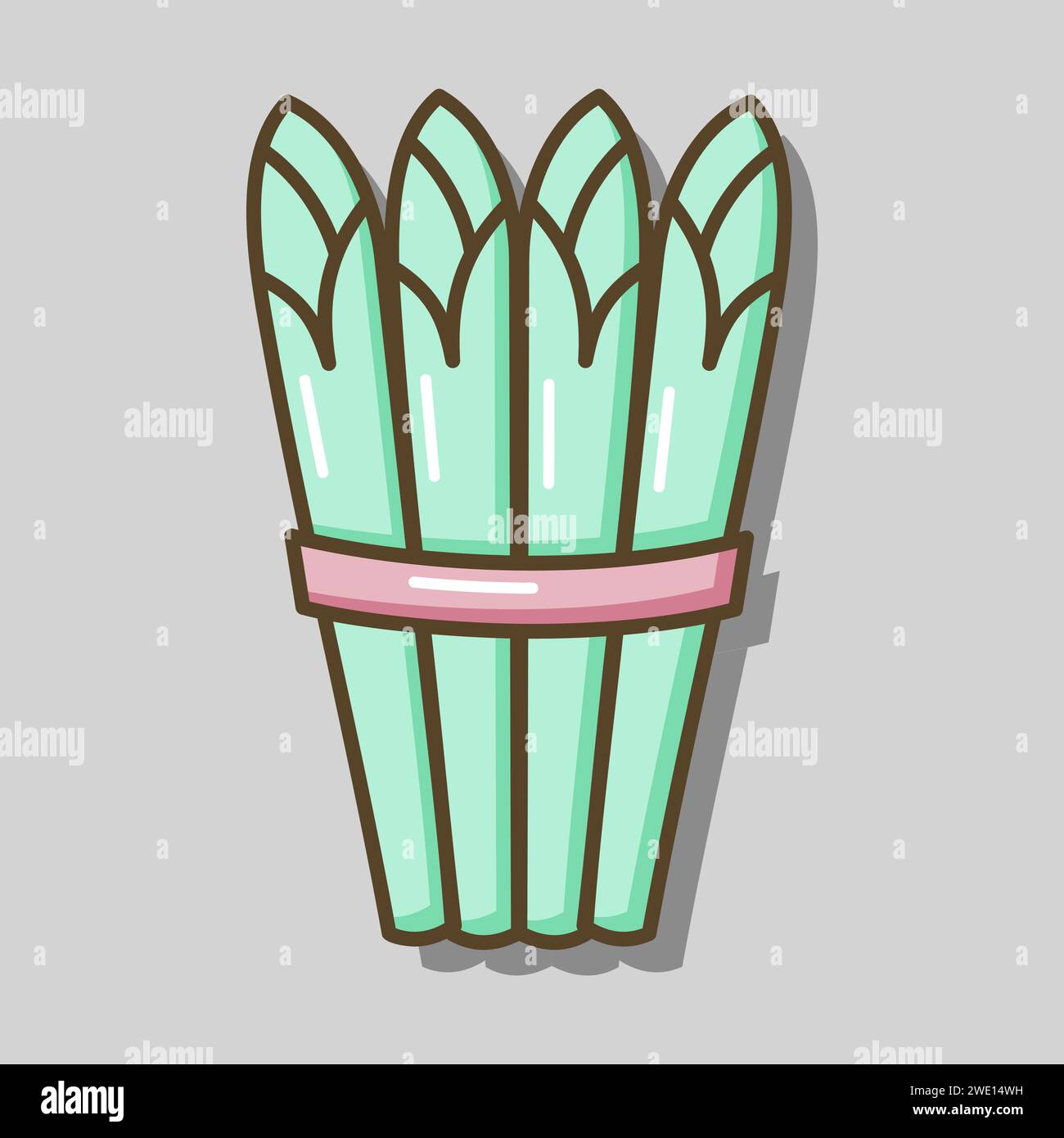 Asparagus isolated vector icon. Vegetable sign. Graph symbol for food ...
