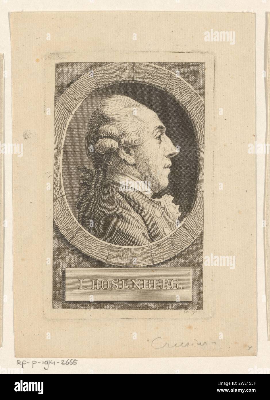 Portrait van Johann Georg Rosenberg, Gottlieb Leberecht Crusius, 1749 ...