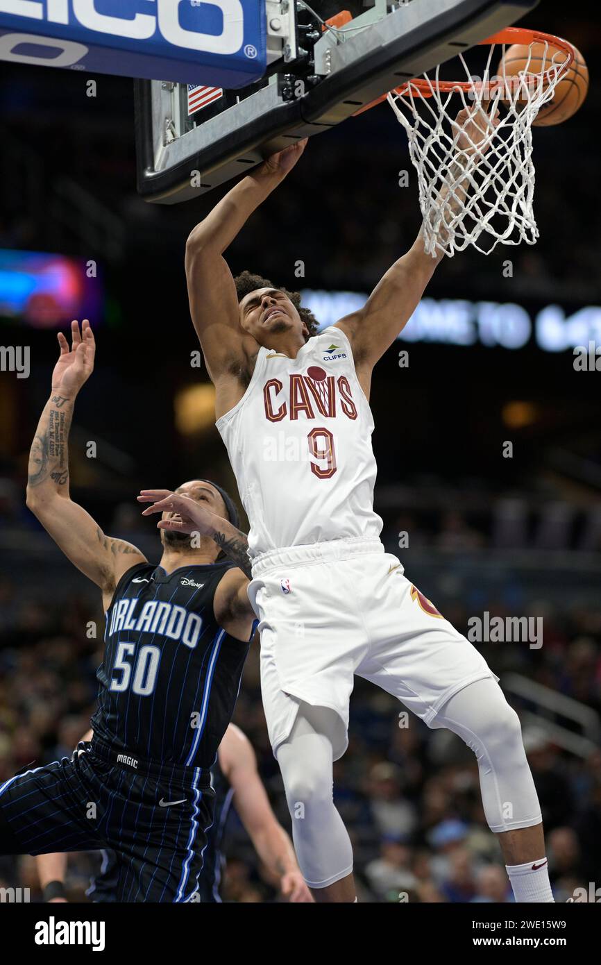 Cleveland Cavaliers guard Craig Porter (9) is fouled by Orlando Magic ...