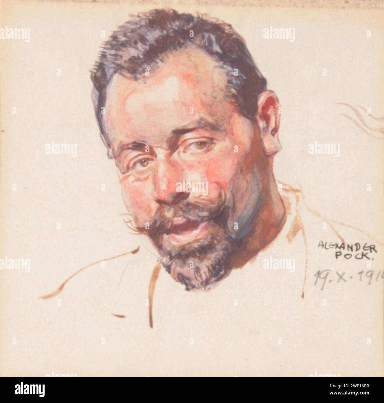 Alexander Pock Herrenportrait 1914 Stock Photo - Alamy