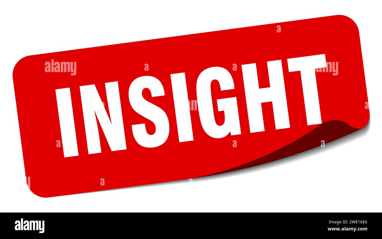 insight sticker. insight rectangular label isolated on white background ...