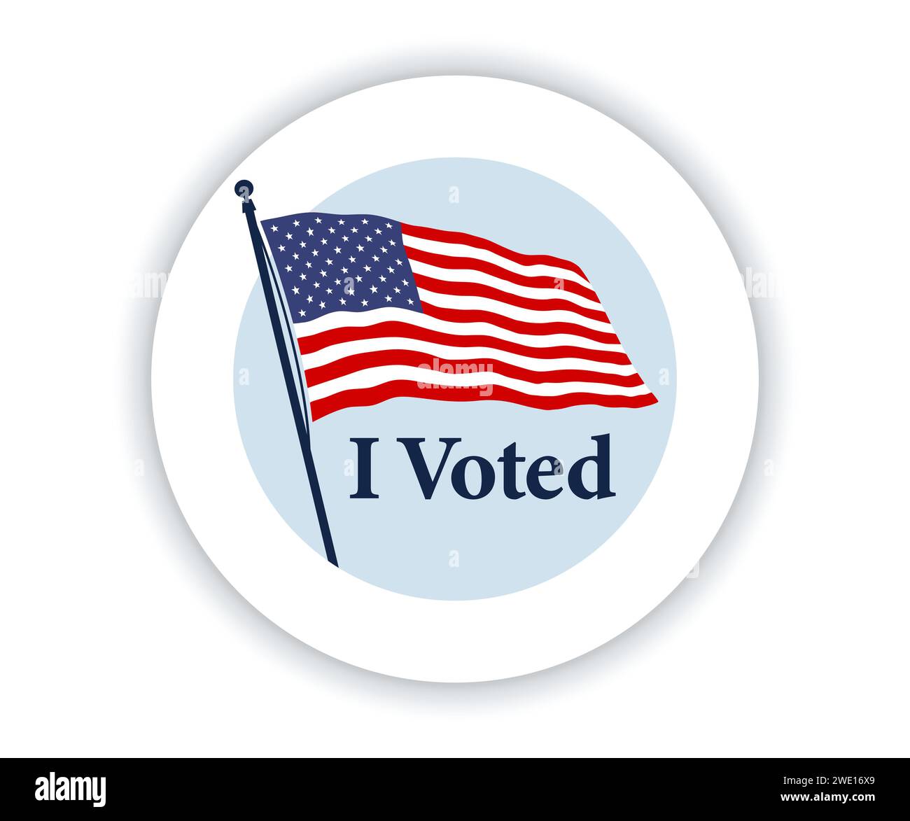 I voted sticker with us american flag. Voting sticker with I voted ...