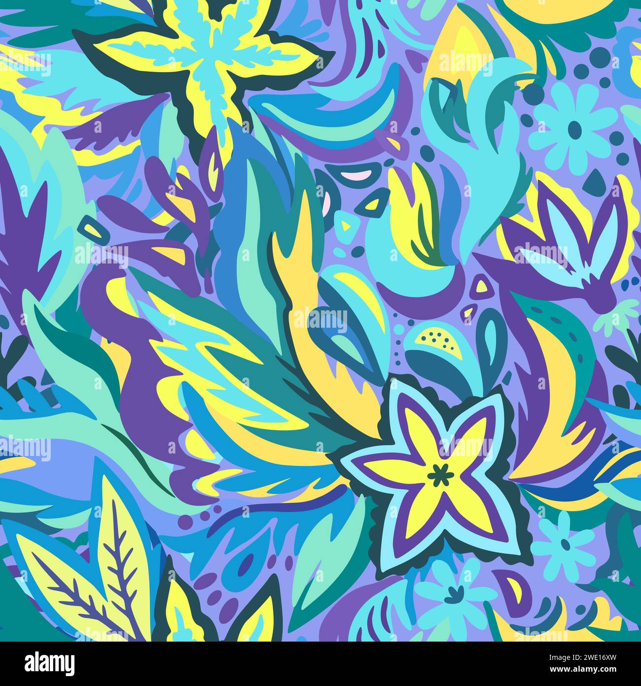 Colorful ornamental psychedelic pattern. Funky texture with colorful ...