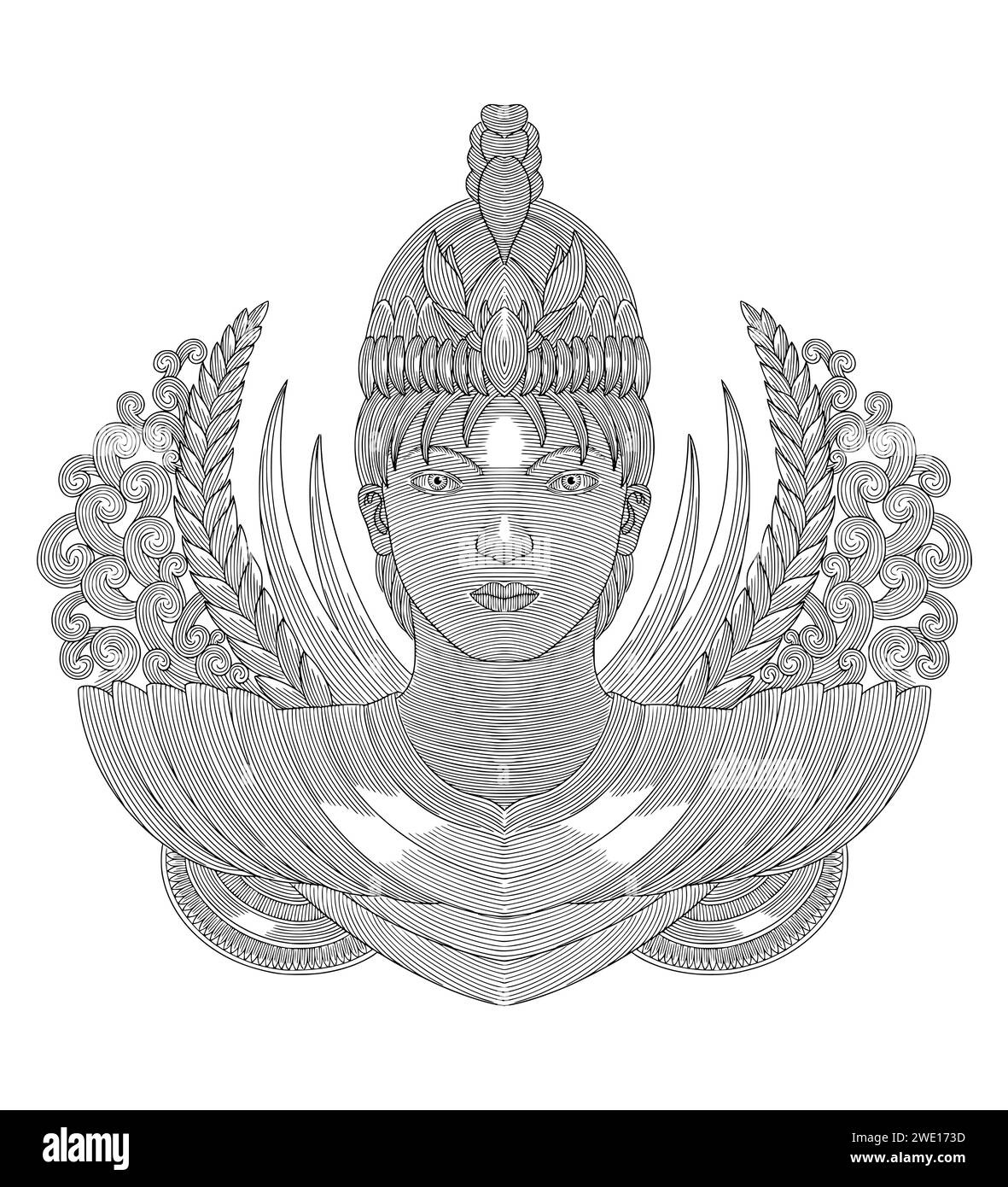 scorpio man character design, vintage engraving drawing style ...