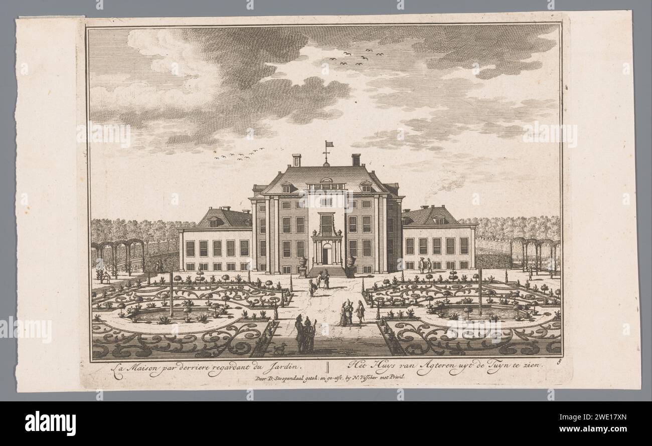 View on the back of Slot Zeist, seen from the garden, Daniël Stendaal ...