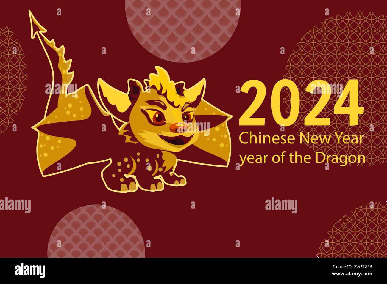 2024 Chinese New Year, banner of the Dragon Stock Vector Image & Art ...