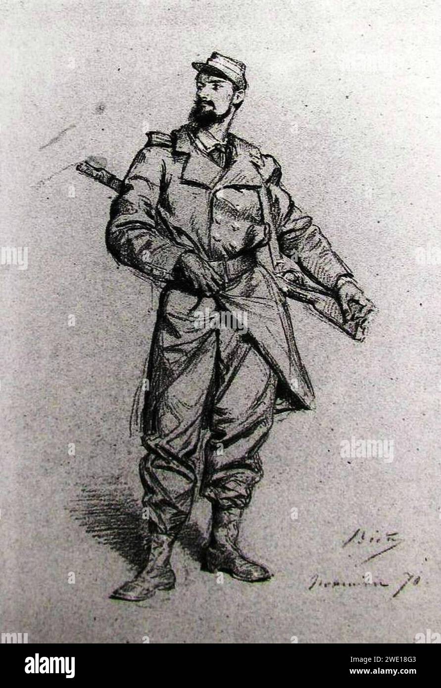 Alexandre Bida - Le peintre Georges Clairin en uniforme de garde ...