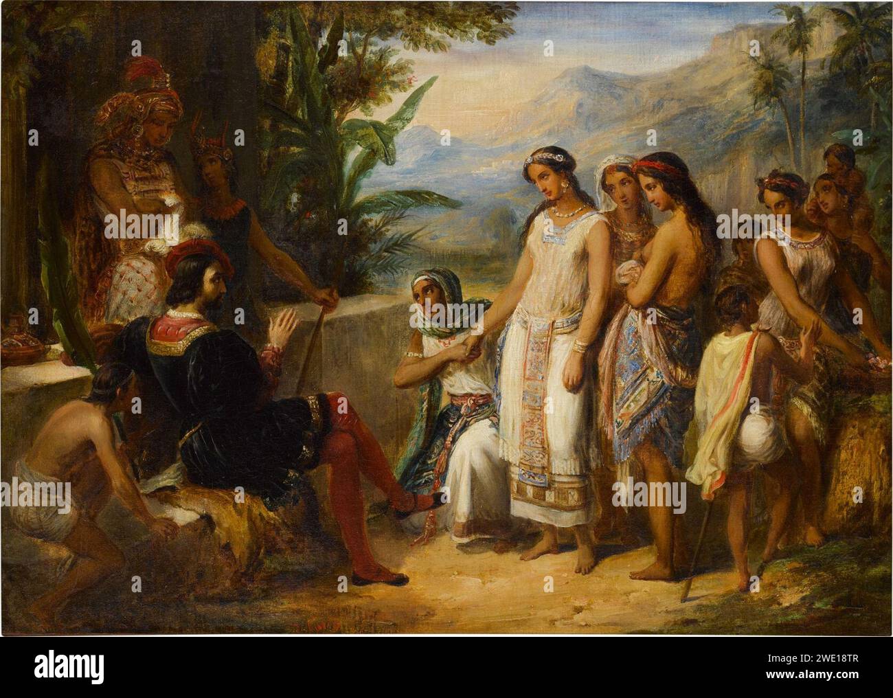 Alexandre Colin - Young Inca Woman Being Offered for Marriage Stock ...