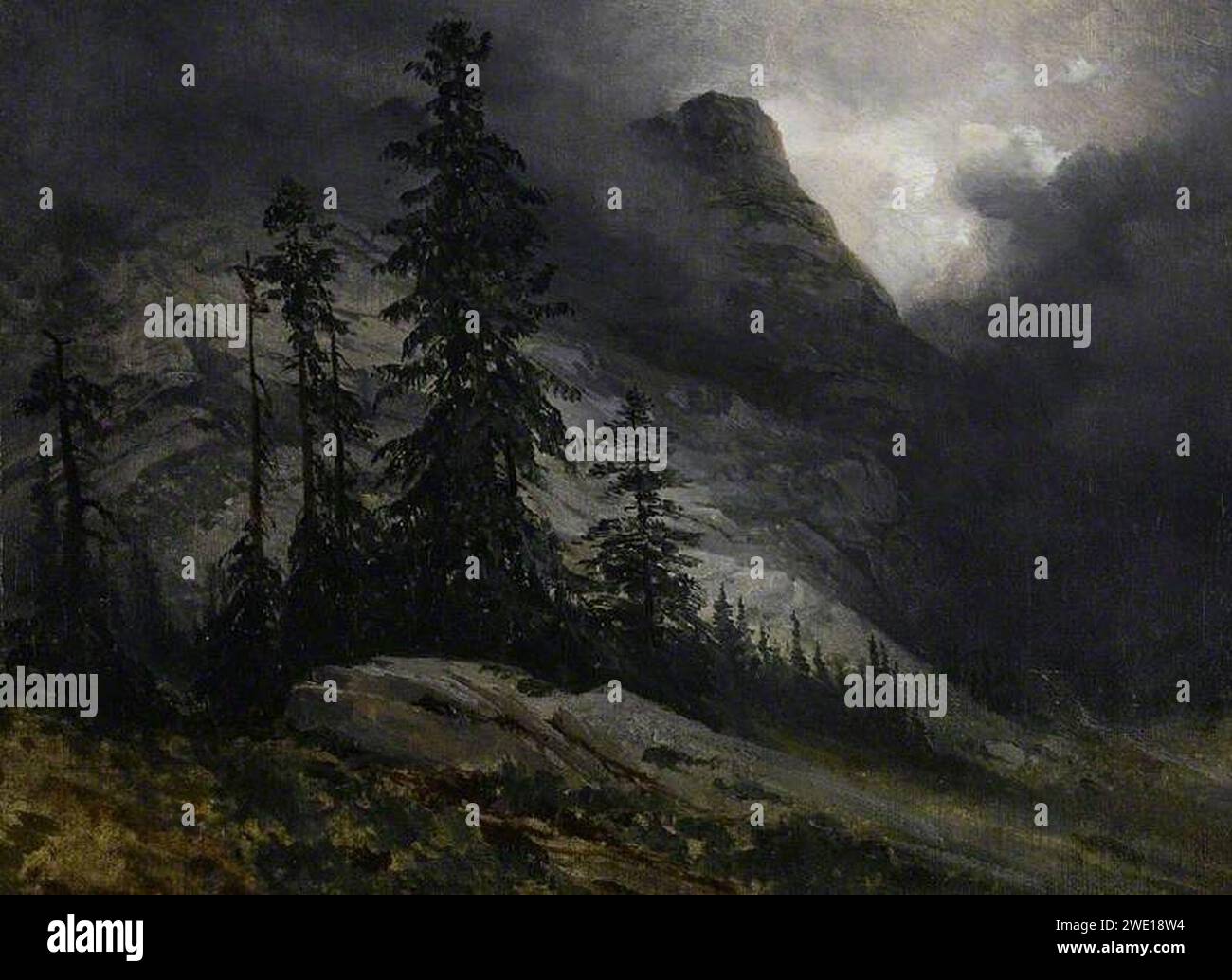 Alexandre Calame (1810-1864) - Storm at Handeck Stock Photo - Alamy