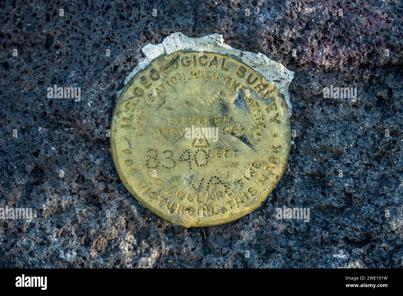 Geological Survey Marker on the Summit of Prospect Peak in Lassen ...