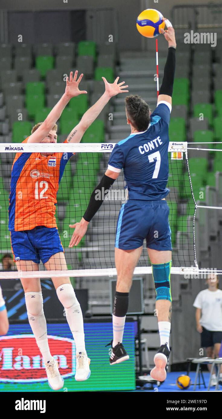 Facundo Conte (Argentina), Bennie Tuinstra (Netherlands). Volleyball ...