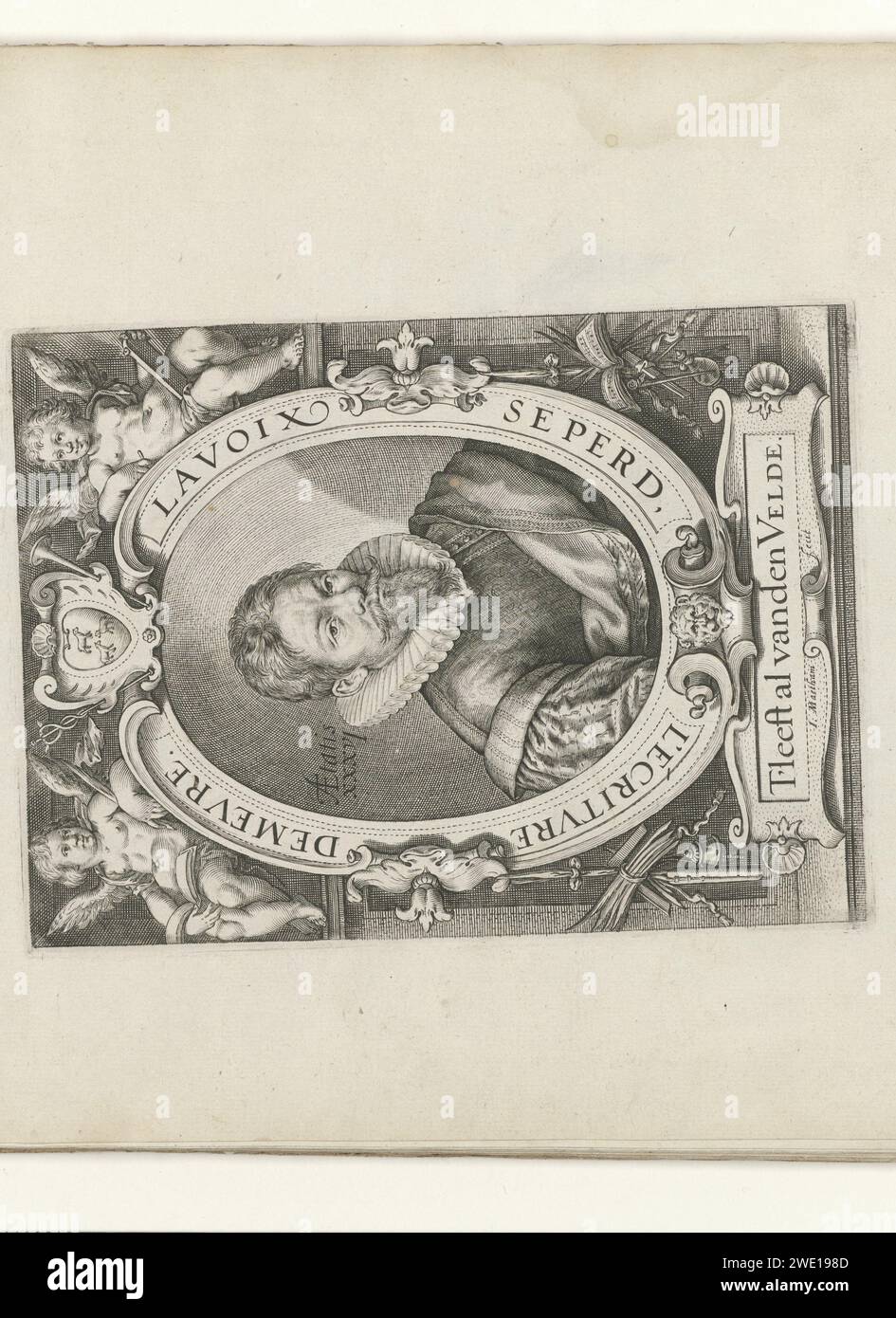 Portrait of Jan van den Velde at the age of 36, Jacob Matham, 1608 ...