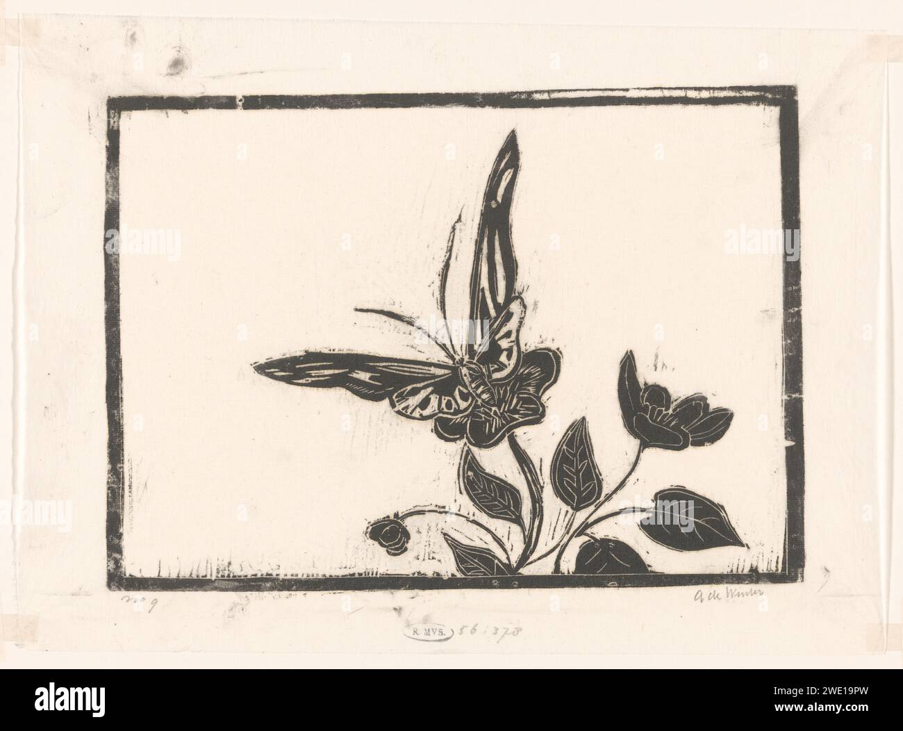 Butterfly on a flower, Janus de Winter, 1892 - 1951 print Japanese ...