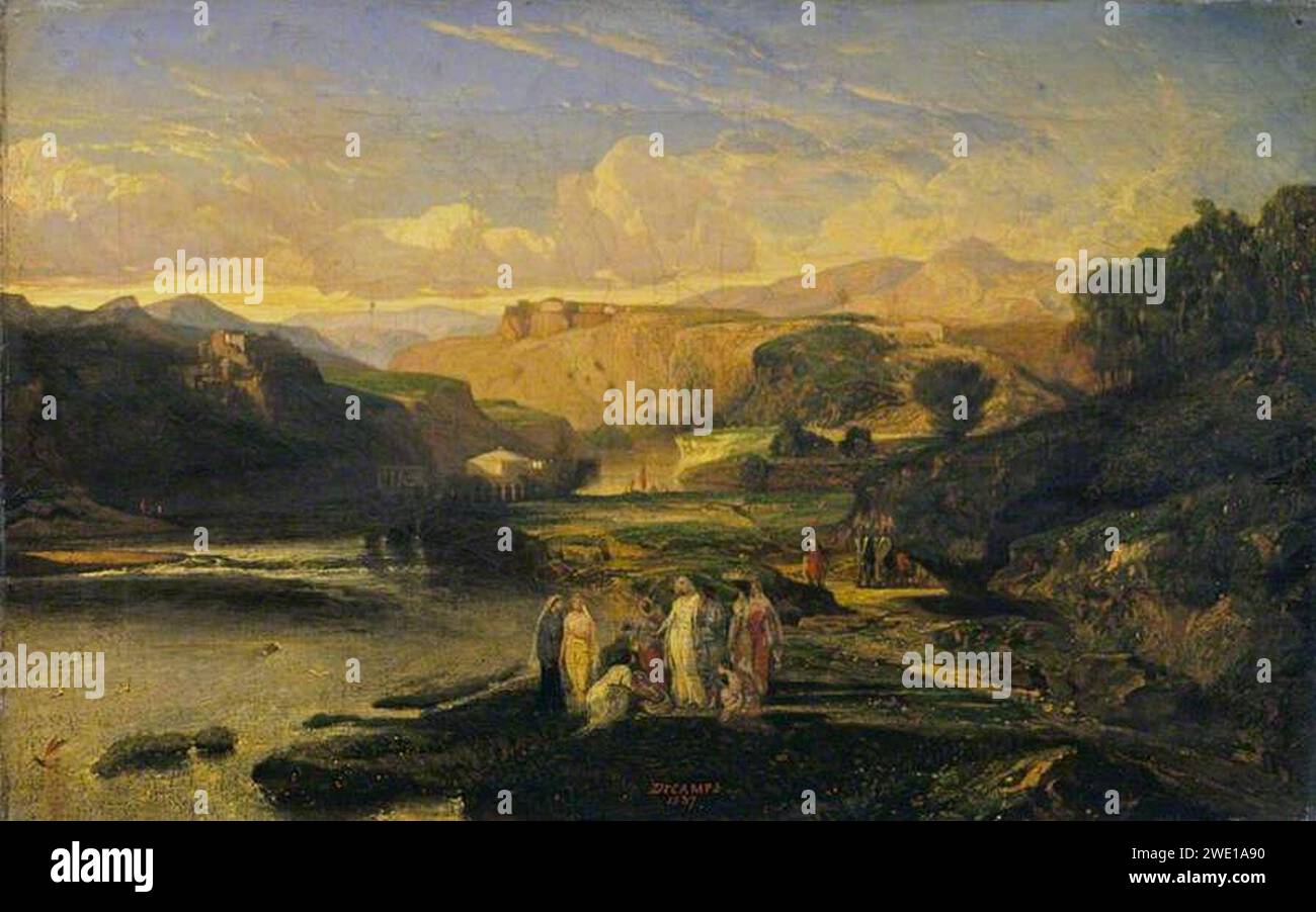 Alexandre-Gabriel Decamps (1803-1860) - The Finding of Moses Stock ...