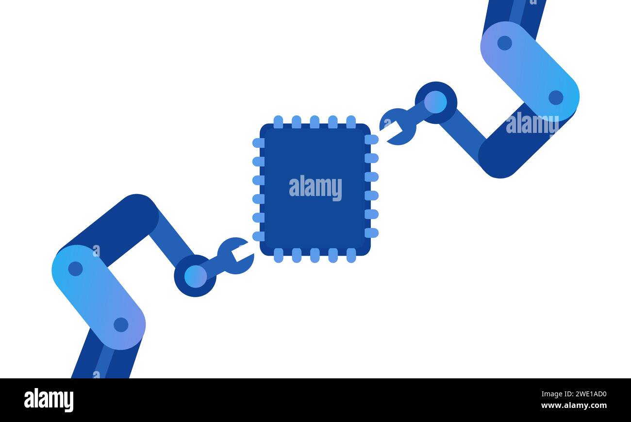 Lithography chip production manufacturing microchip robot arm precision ...