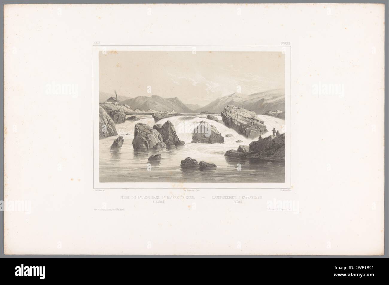 Salmon fishermen at the Kassa River in Halland, Louis-Julien Jacottet ...