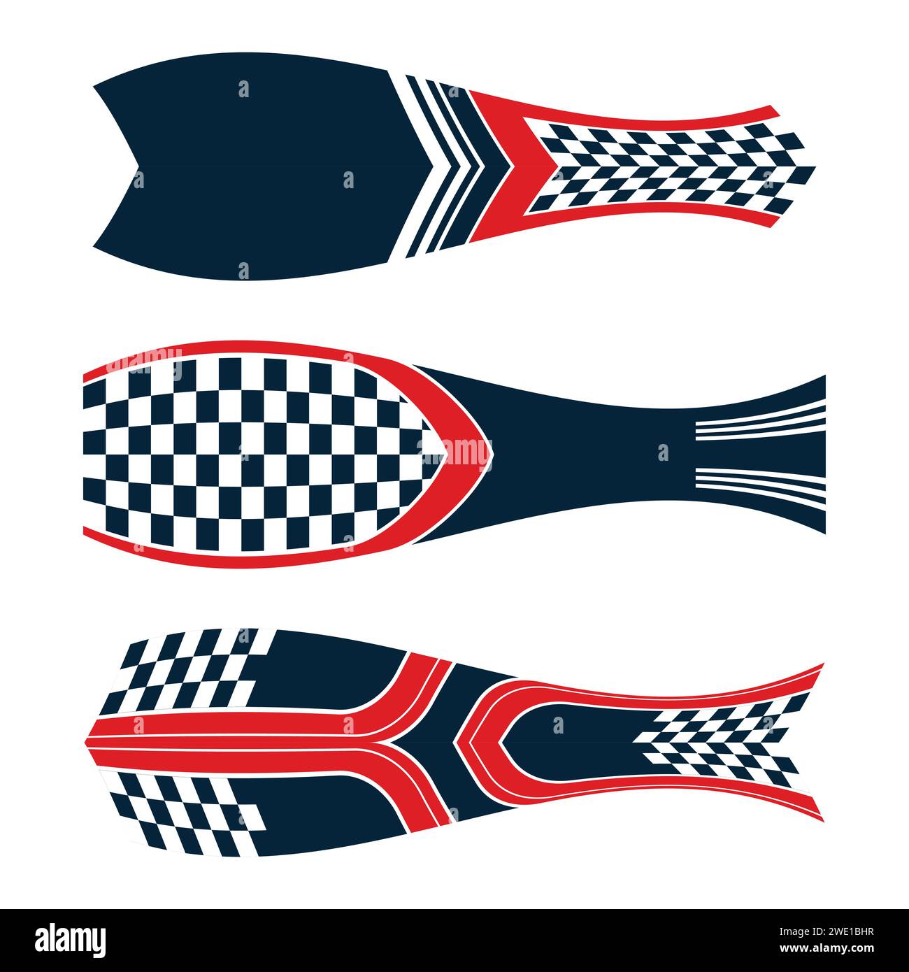 Red and blue sport car warp decals Stock Vector Image & Art - Alamy