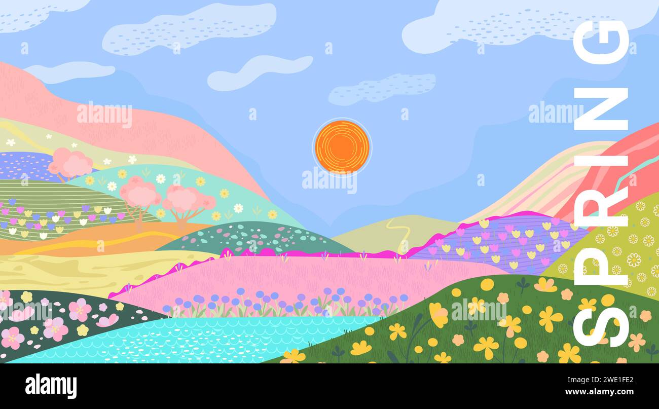 Spring primrose flowers Stock Vector Images - Alamy