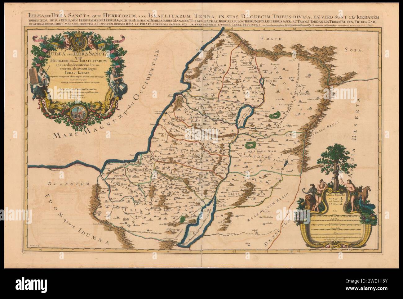 Alexis Hubert Jaillot, Iudaea, seu Terra Sancta quae Hebraeorum sive ...