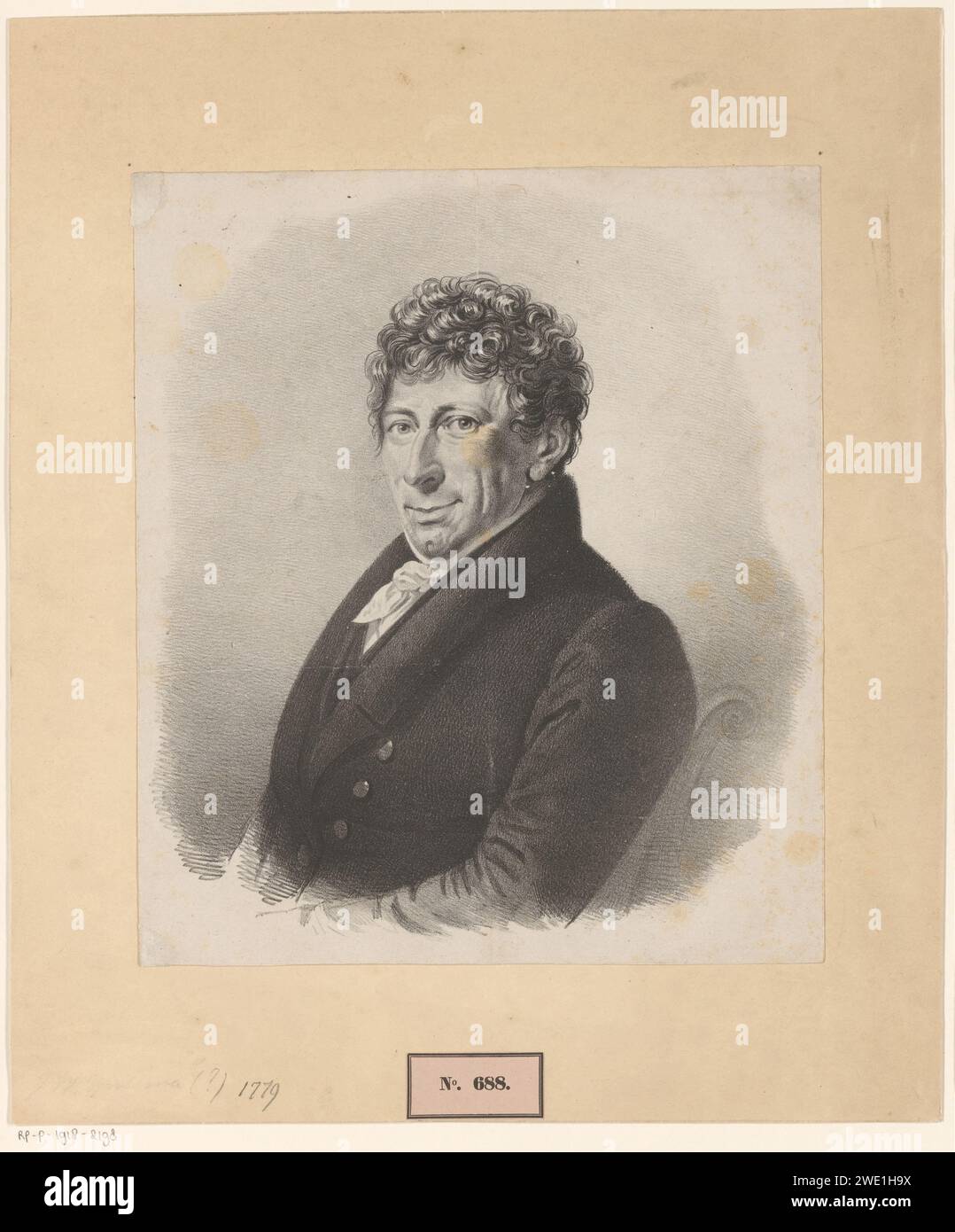 Portrait of an unknown man, Anonymous, 1809 - 1899 print The portrayed ...