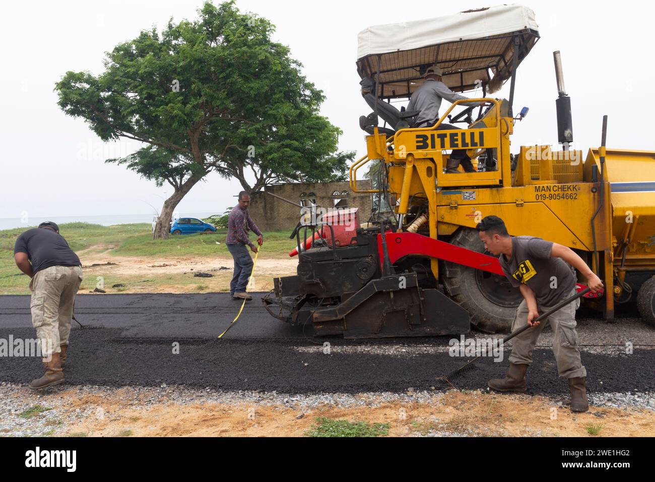 Asphalt road making machine hi-res stock photography and images - Alamy