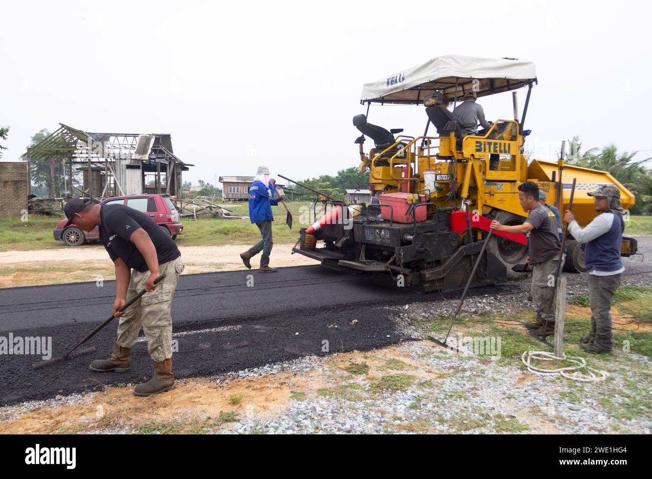 Bitumen road construction hi-res stock photography and images - Alamy