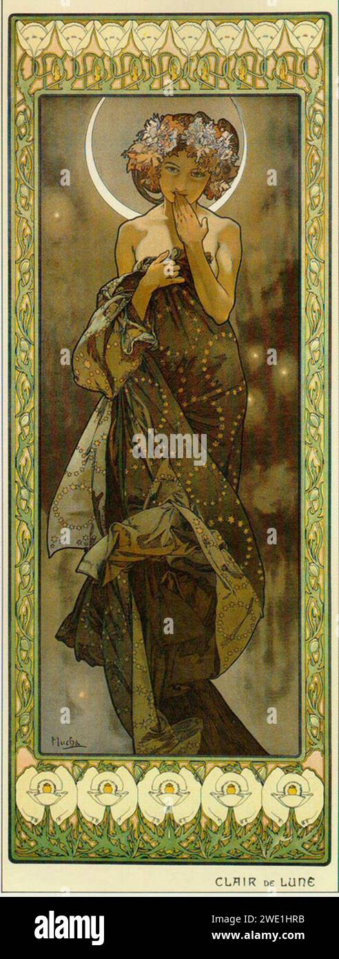 Alfons Mucha - The Moon, 1902 Stock Photo - Alamy