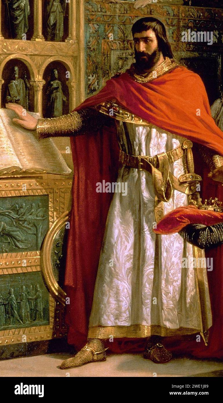 Alfonso VI de León (La Jura de Santa Gadea, 1864 Stock Photo - Alamy