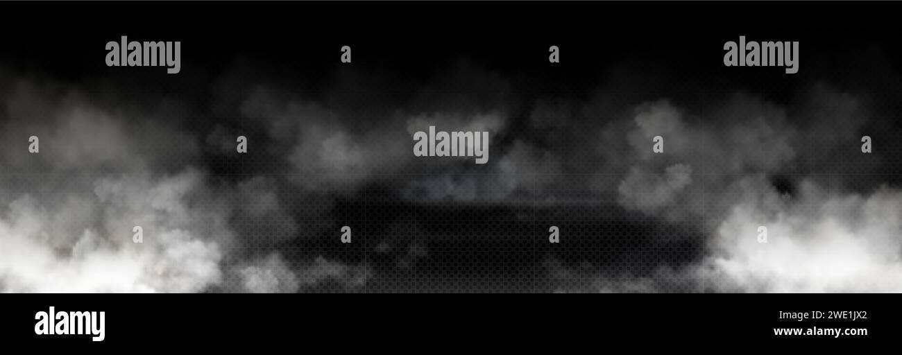 White smoke cloud with overlay effect on transparent background ...