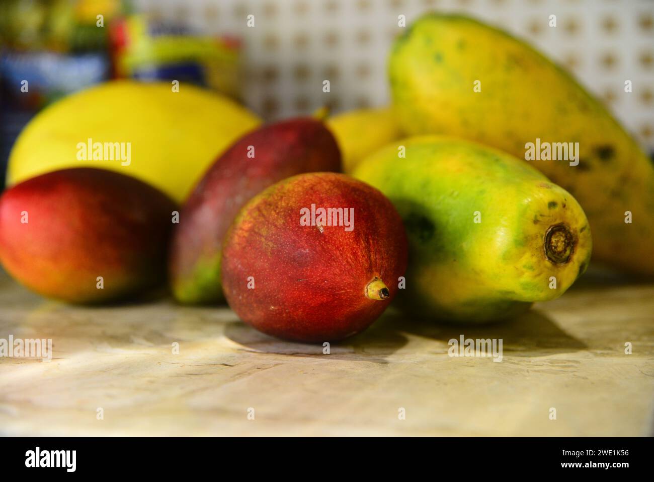 Fruit stall, Buzios town, Brazil Stock Photo - Alamy
