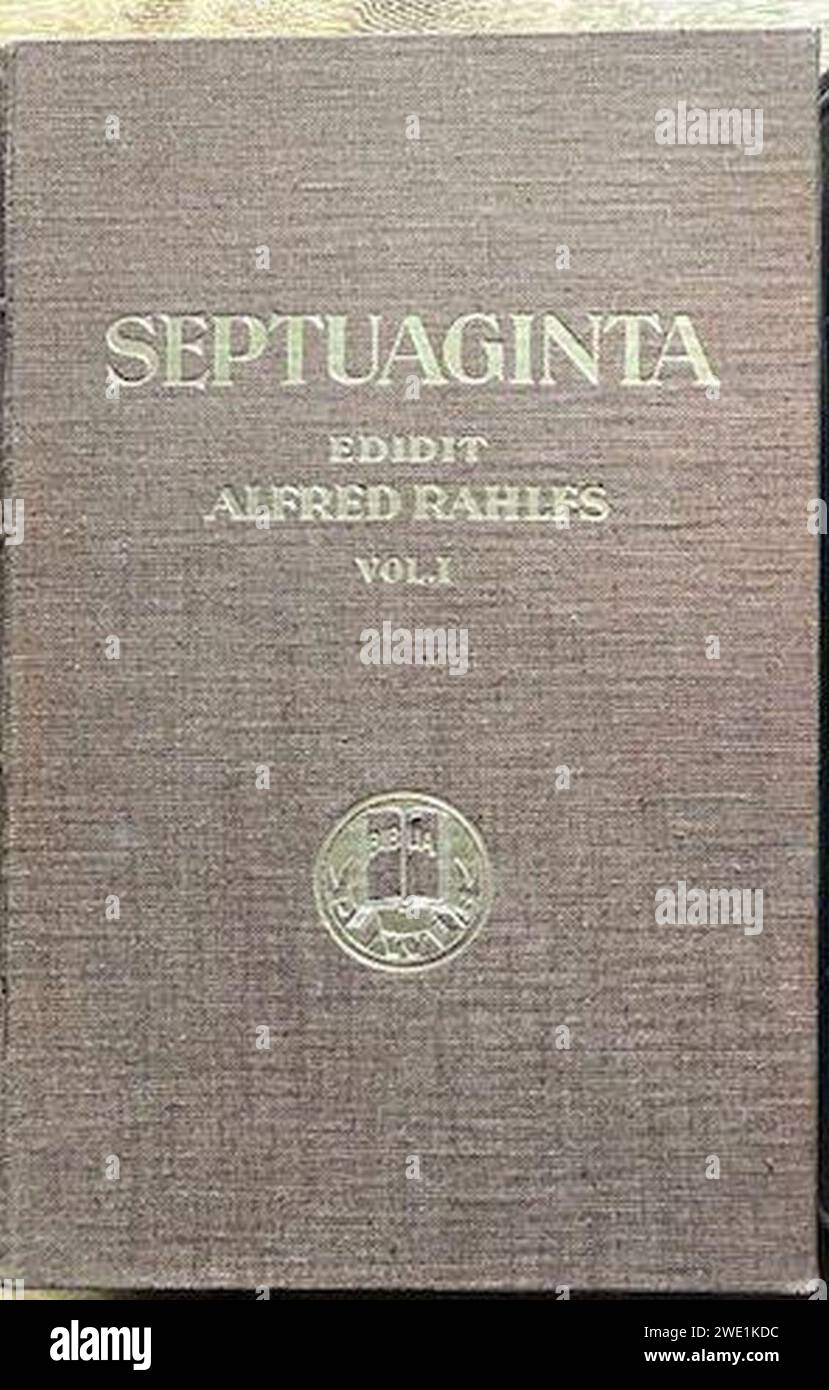 Alfred Rahlfs' edition of the Septuagint, 2 vol., 1935 (2 Stock Photo ...