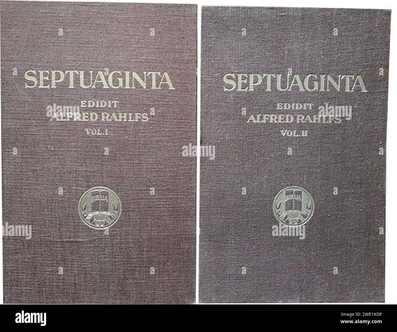 Alfred Rahlfs' edition of the Septuagint, 2 vol., 1935 (3 Stock Photo ...