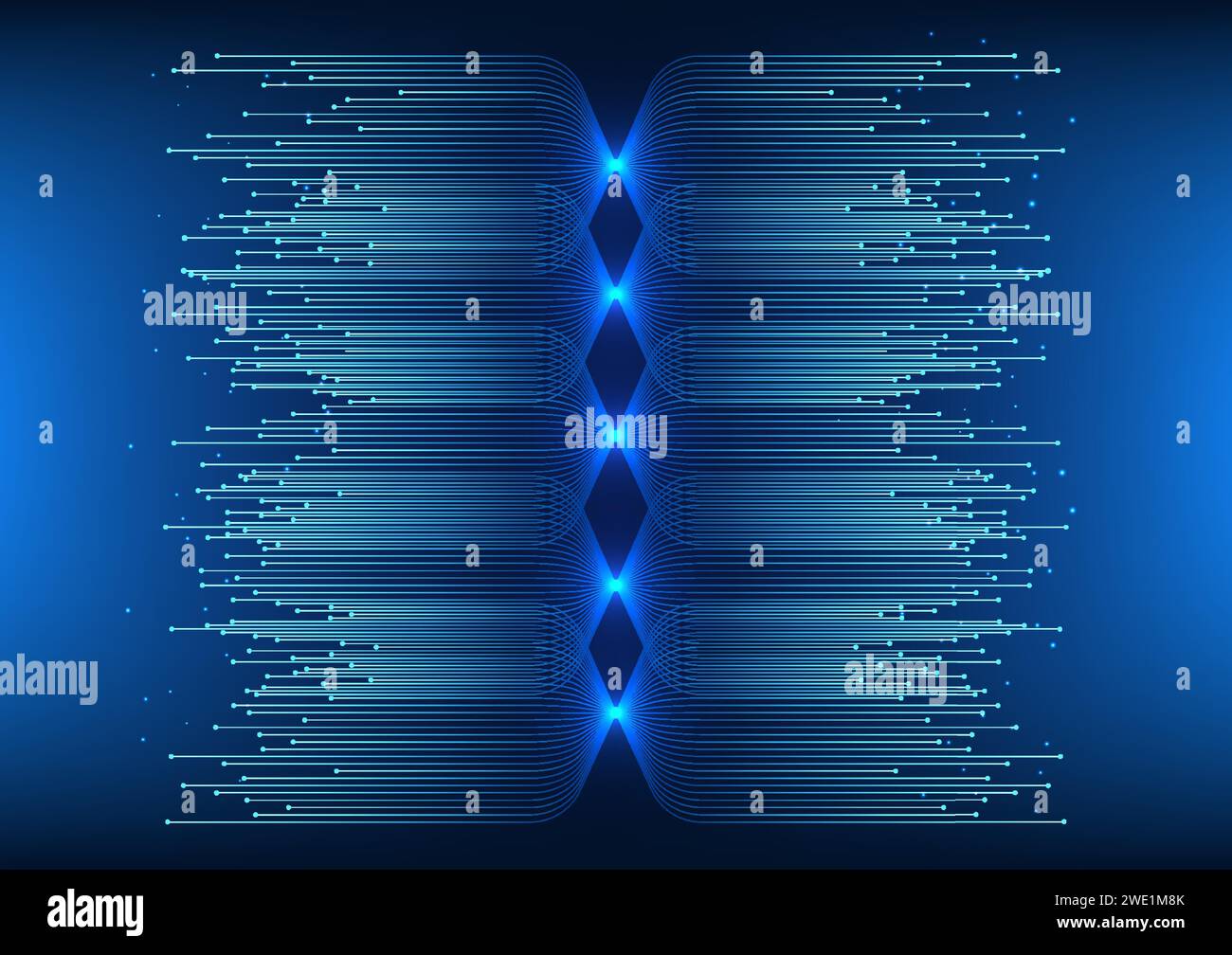 Big data technology background Divided digital light lines Shows the ...